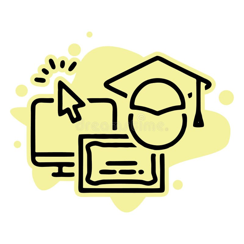 Educational Resources Vector Line Icon Set, Online Learning Courses ...