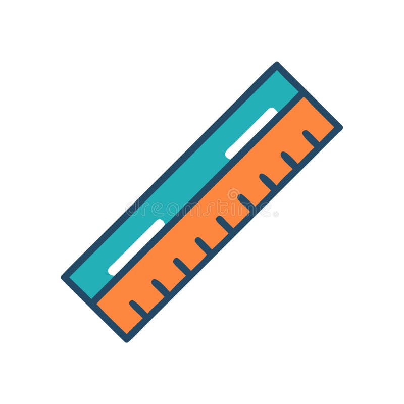 Educational Ruler Icon for Geometry Stock Vector - Illustration of ...