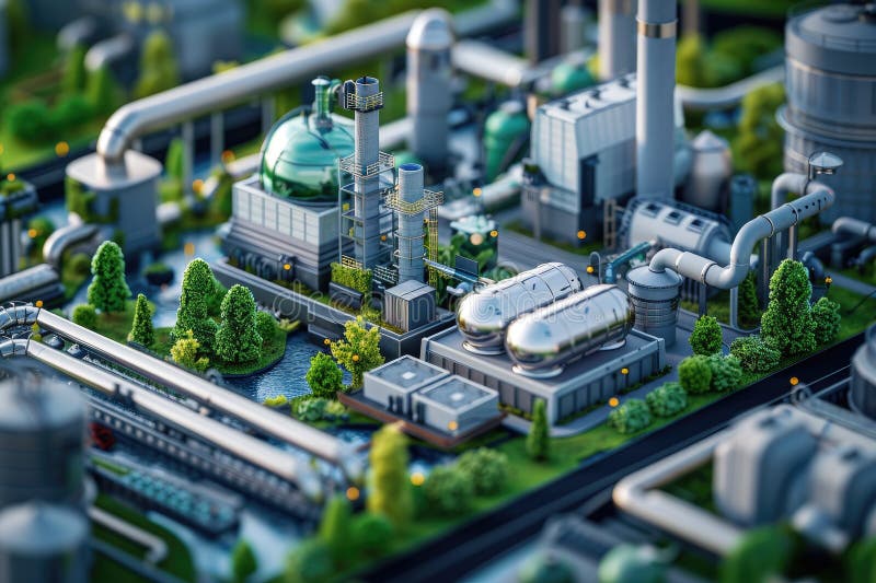 Educational Scenes Showing the Process of Producing Green Hydrogen from ...