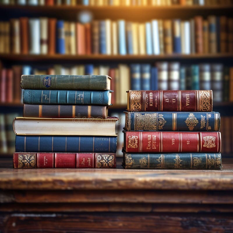 Educational Setting, Library Bookshelf, Back To School, Stack of Books ...