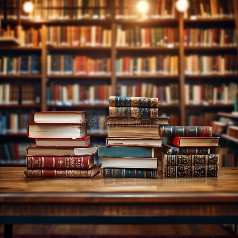 Educational Setting, Library Bookshelf, Back To School, Stack of Books ...