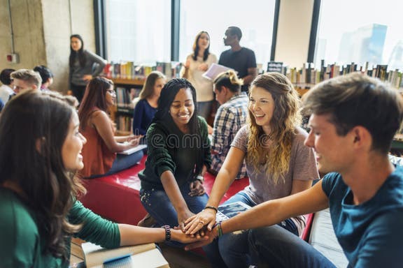 Educational Student Library Teamwork Concept Stock Photo - Image of ...
