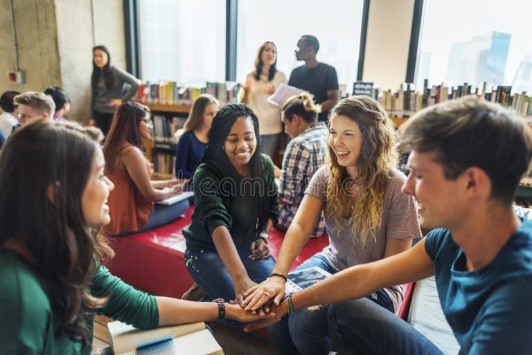 Educational Student Library Teamwork Concept Stock Photo - Image of ...