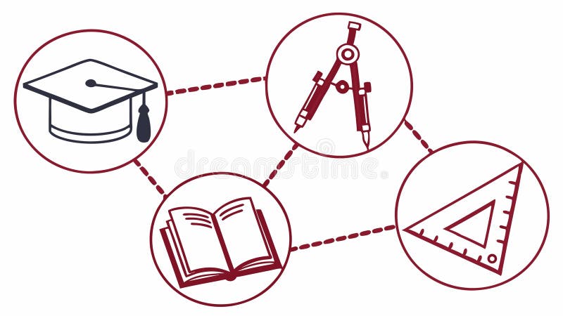 Educational Symbols, Graduation, Learning, Academic Tools, Vector ...