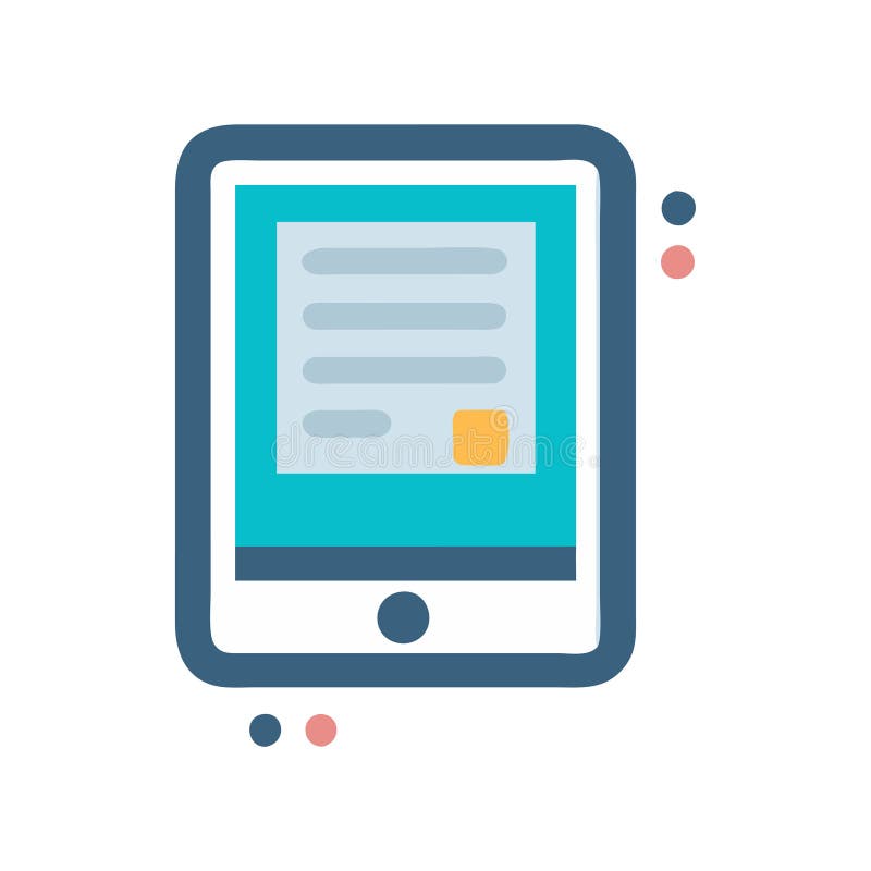 Educational Tablet Device Icon Stock Vector - Illustration of ...
