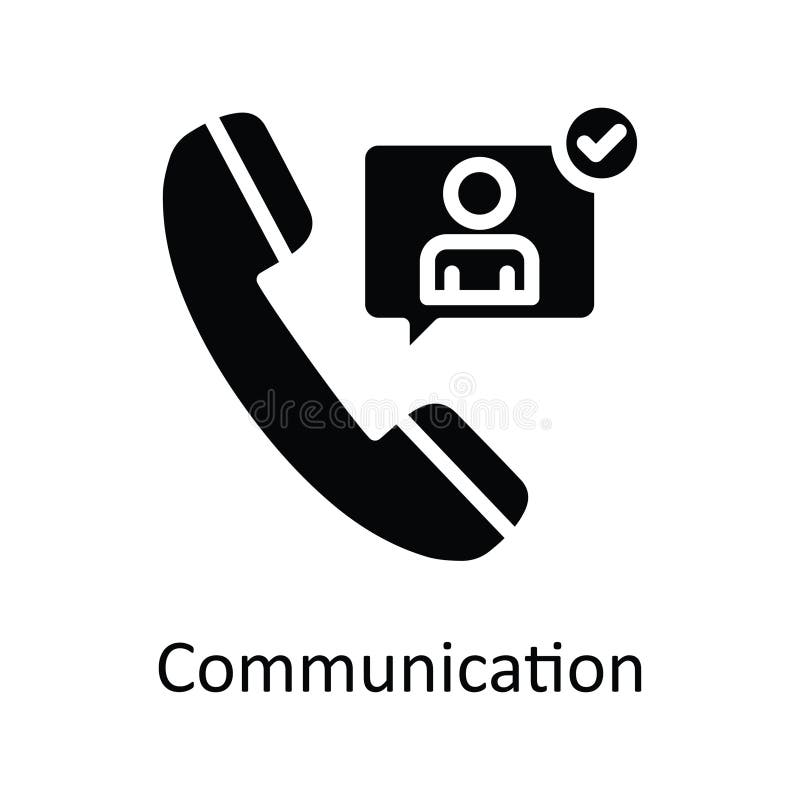 Communication Vector Solid Icon Design Illustration. Educational ...