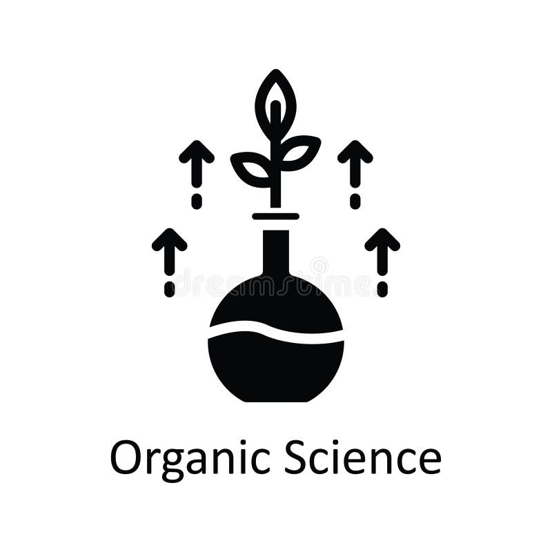 Organic Science Vector Solid Icon Design Illustration. Educational ...