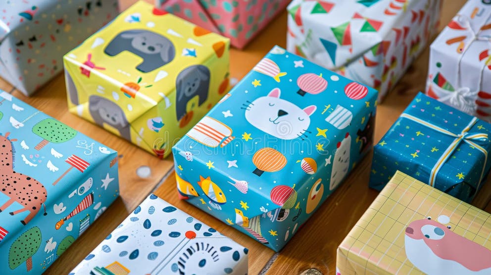 Educational Themed Gift Wrapping Paper Stock Illustration ...