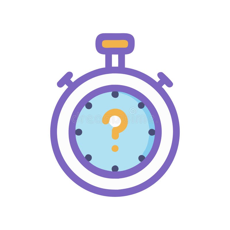 Educational Timer Icon for Quizzes Stock Vector - Illustration of icon ...