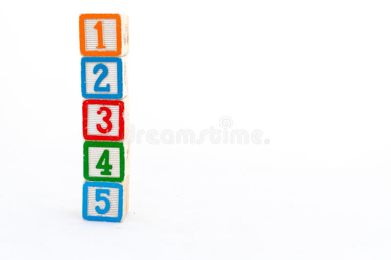 Educational Toy Blocks Tower with One, Two, Three, Four and Five ...