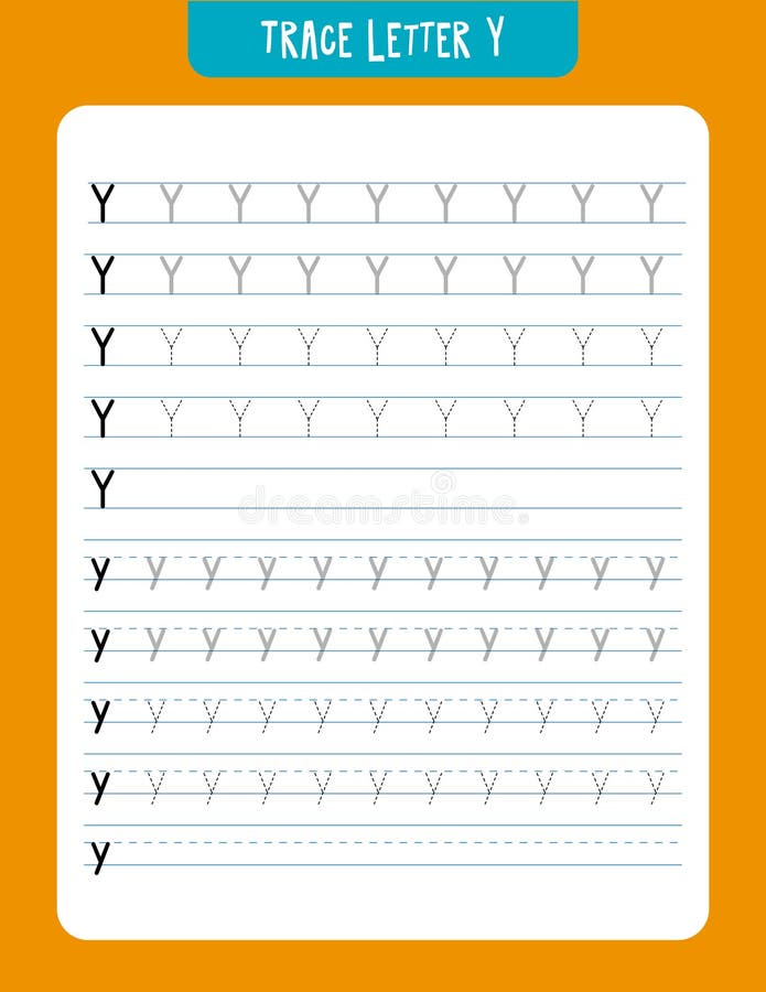 Educational Trace Letter Y Worksheet for Early Childhood Development ...