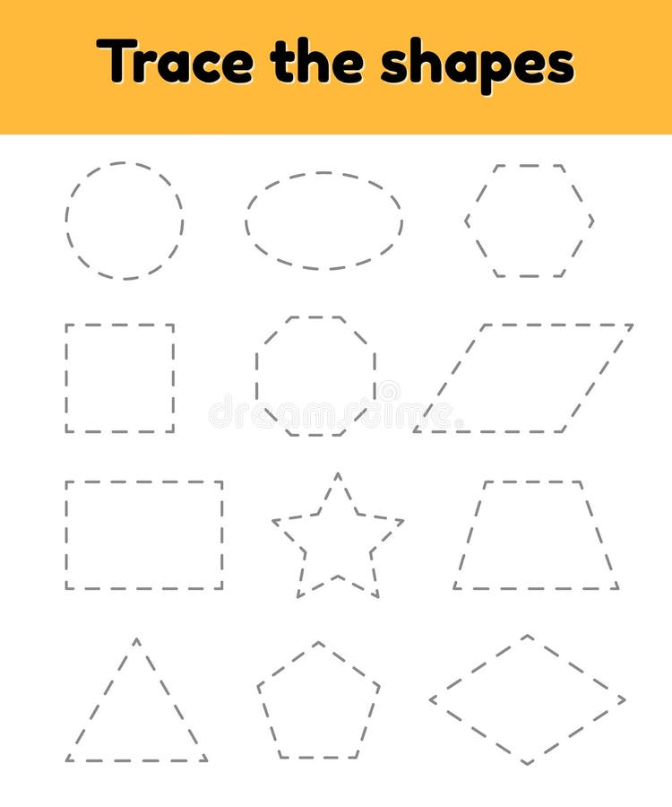 Educational Tracing Worksheet for Kids Kindergarten, Preschool and ...