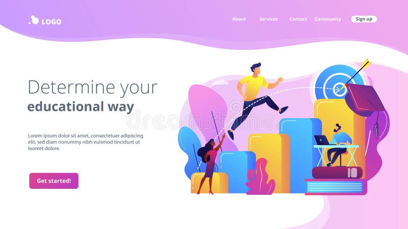 Educational Trajectory Concept Landing Page Stock Vector - Illustration ... Educational Trajectory Concept Landing Page Stock Vector - Illustration ...