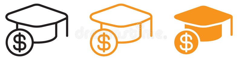 Educational Tuition Fee Icon for Finance and Education Graphics ...