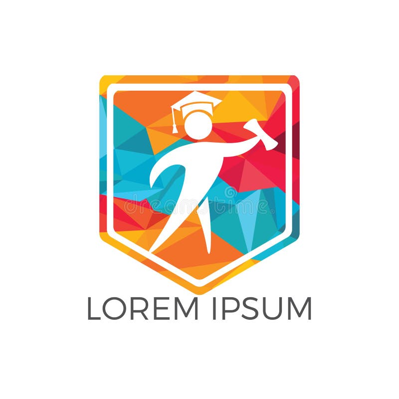 Student Shield Logo Design. Education Logo. Stock Vector - Illustration ...