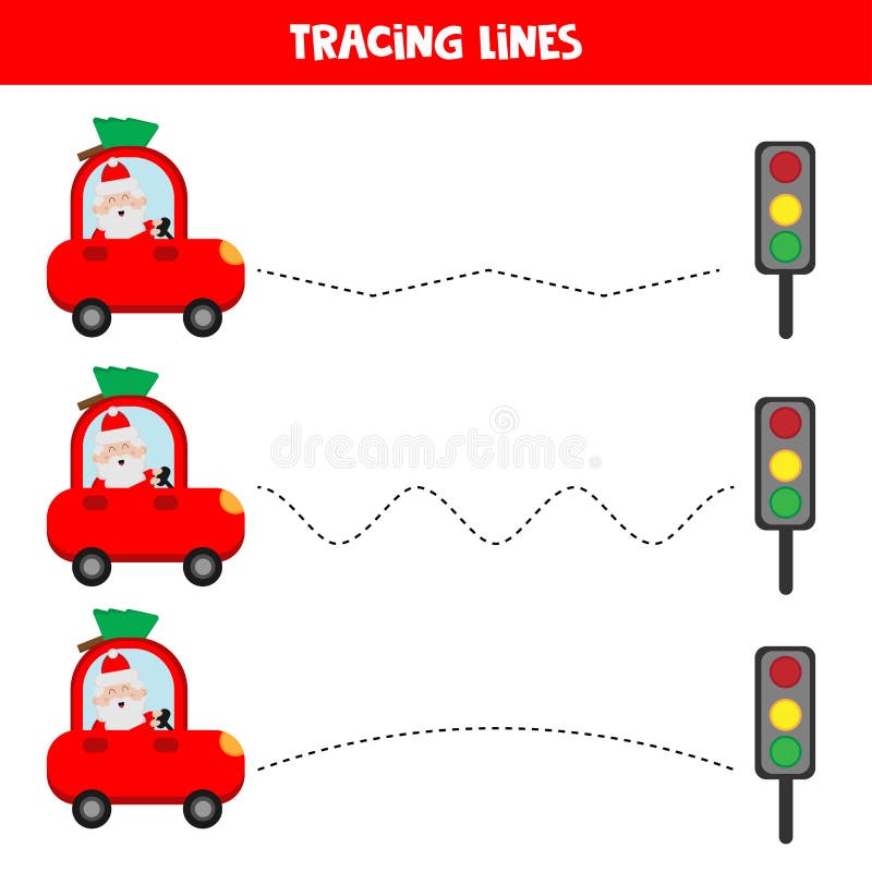 Educational Worksheet for Kids. Trace the Lines. Game for Children ...