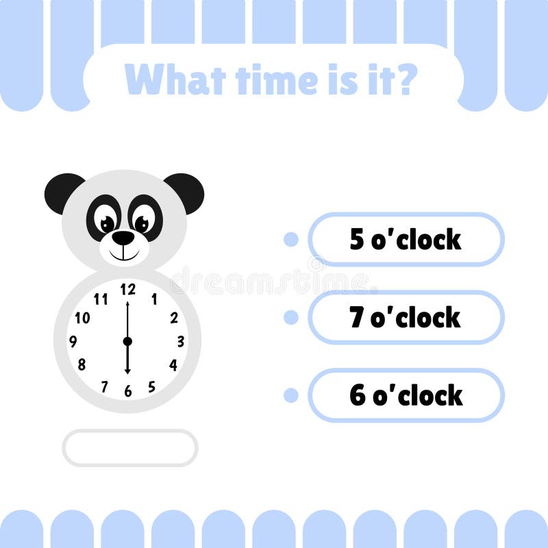 Educational Worksheets for Kids with Clock. Learning Time Game on the ...