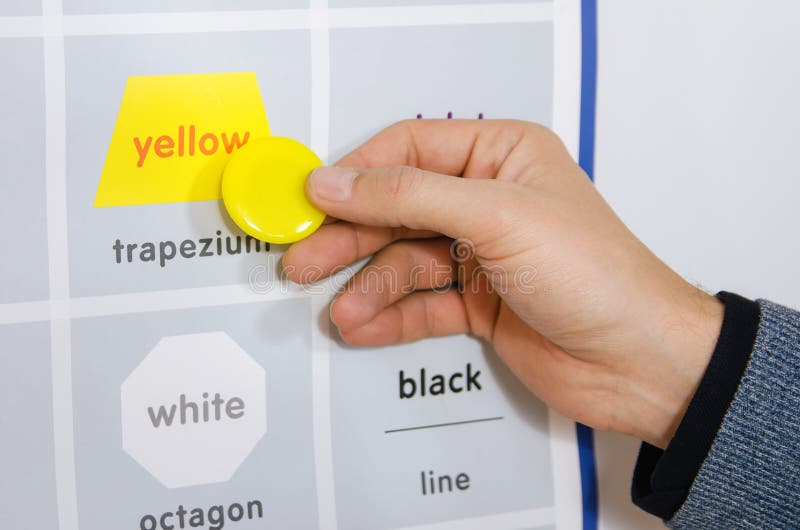 An Educator Explains the Spelling of the Word Yellow Stock Photo ...