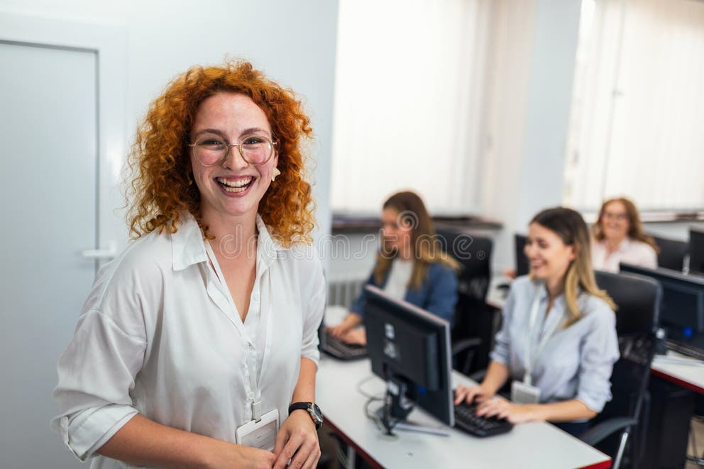 Educator and Students in Programming School Stock Image - Image of university, speaker: 279565669