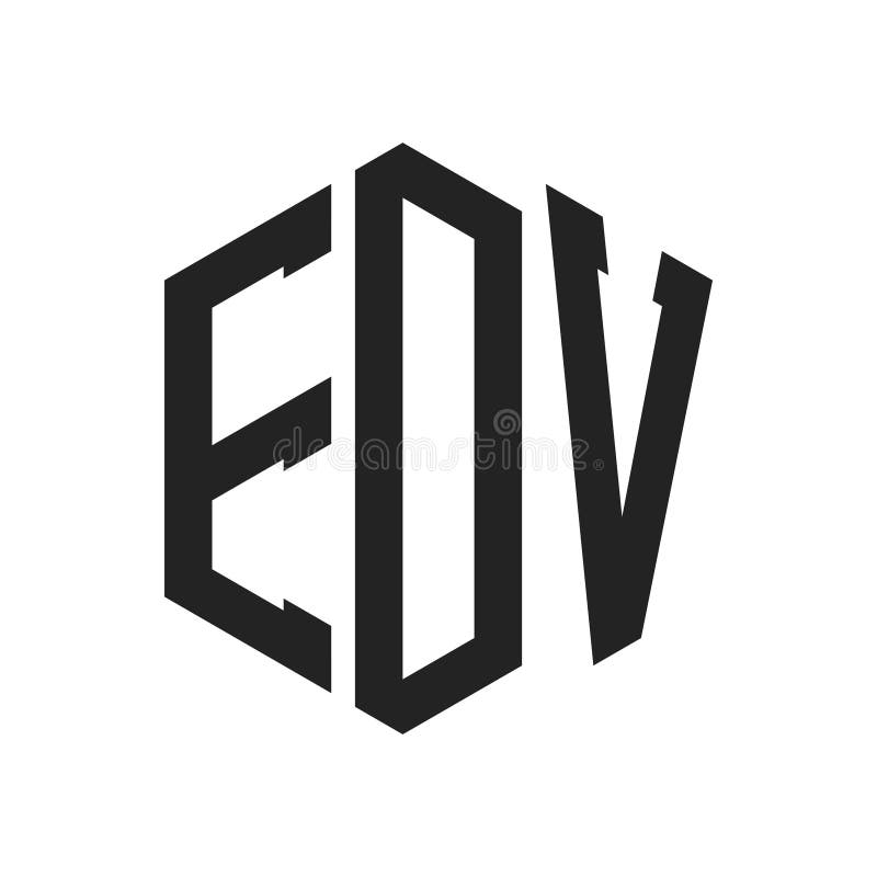 EDV Logo Design. Initial Letter EDV Monogram Logo Using Hexagon Shape ...