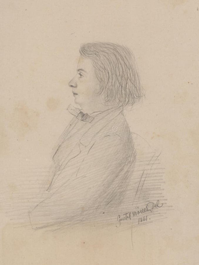 [Edvard Grieg Portrait Drawing] Picture. Image: 221374105