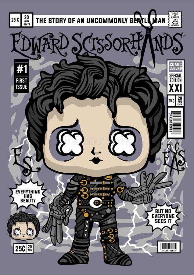Edward Scissorhands stock illustration. Illustration of fiction - 324264951