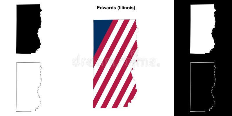 Edwards outline map stock vector. Illustration of counties - 323896154