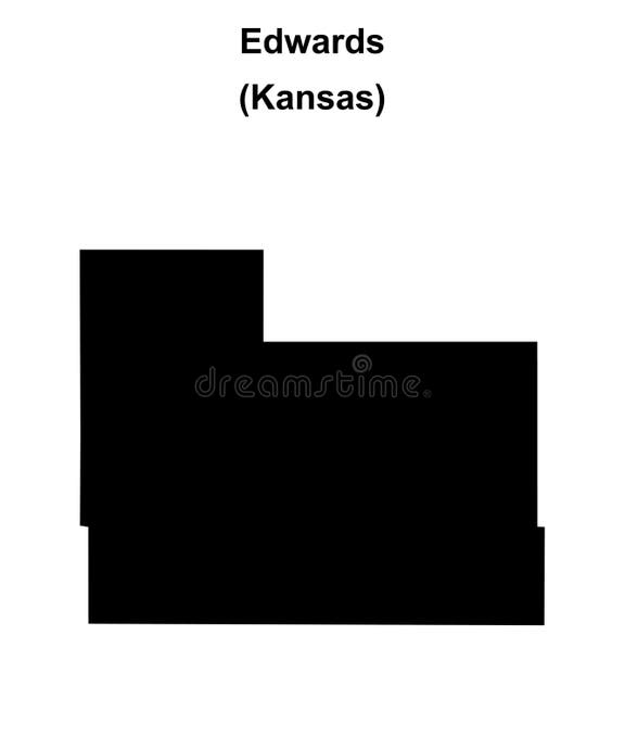 Edwards outline map stock illustration. Illustration of detailed ...