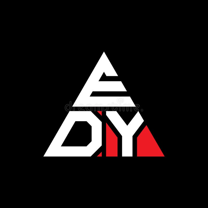 EDY Triangle Letter Logo Design with Triangle Shape. EDY Triangle Logo ...