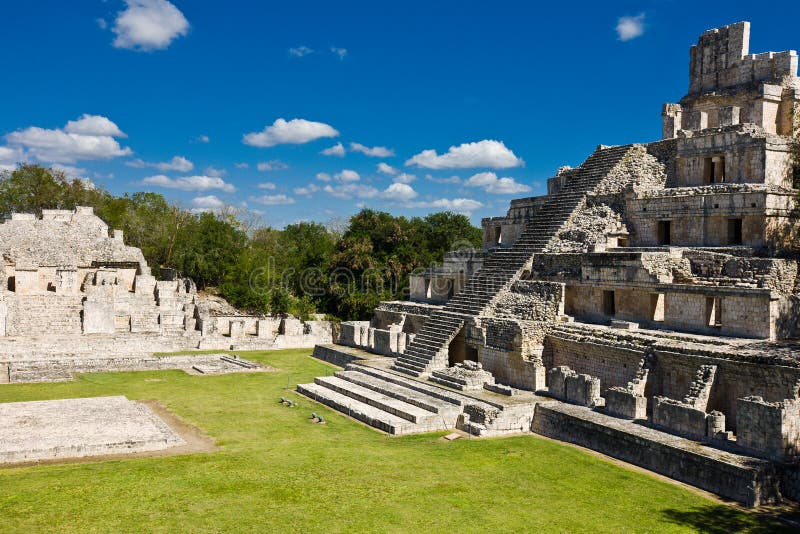 Edzna - Vecchia Città Maya, Messico Fotografia Stock - Immagine di ...