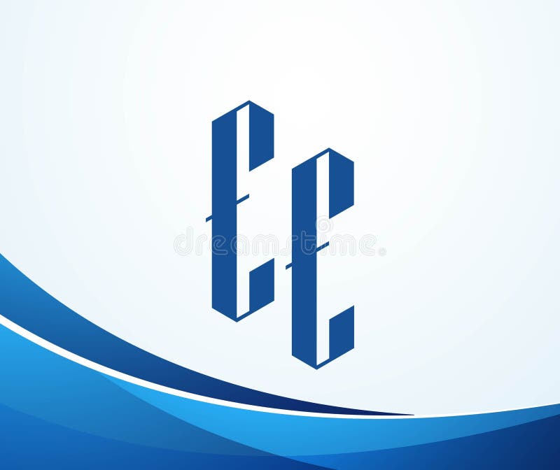 EE Alphabet Letter Logo Design Template Elements Stock Vector ...