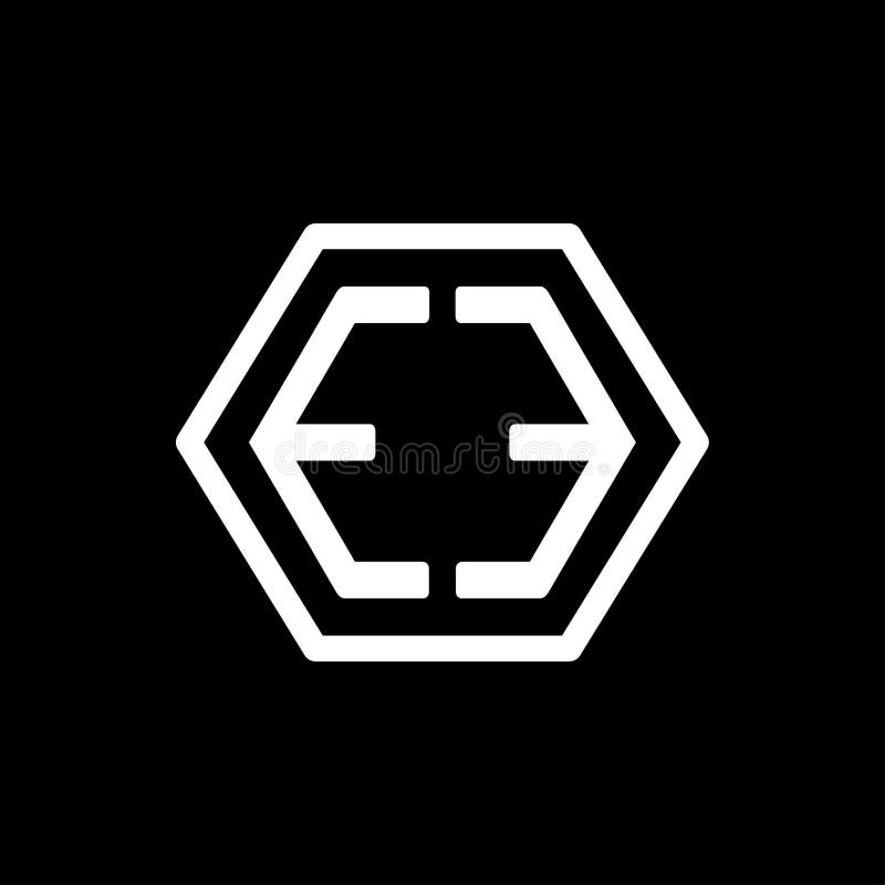 EE Hexagon Cool Vector Logo Stock Vector - Illustration of copperlock ...