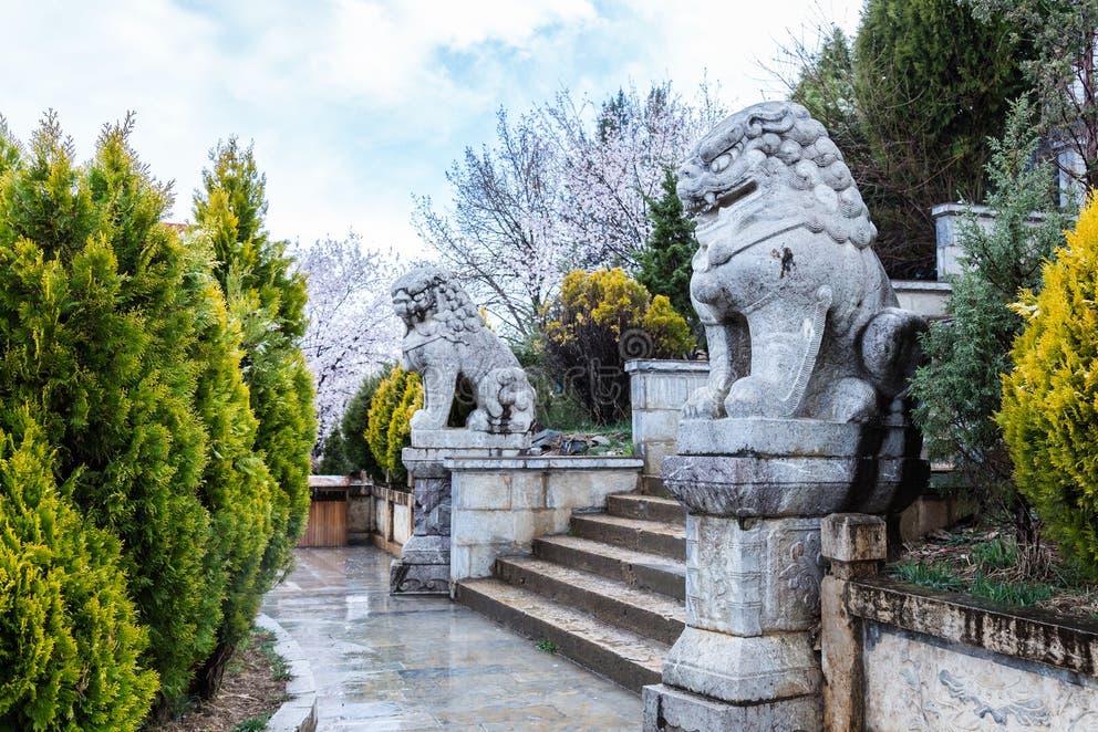 Ee Ka Stone Carving in the Garden after RAINING Stock Photo - Image of ...