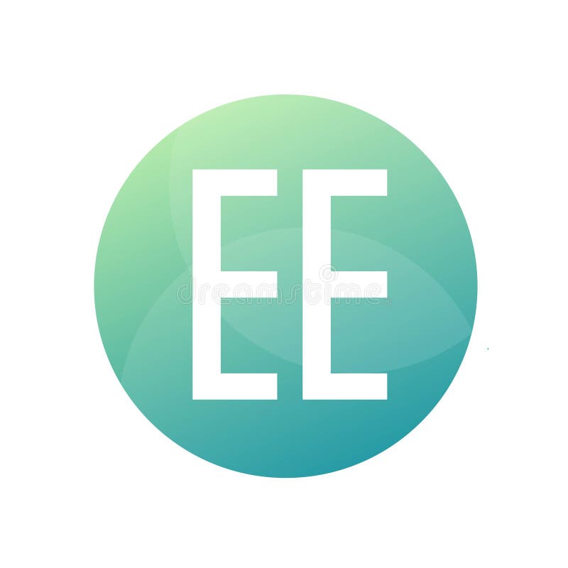 EE Letter Logo Design with Simple Style Stock Vector - Illustration of ...
