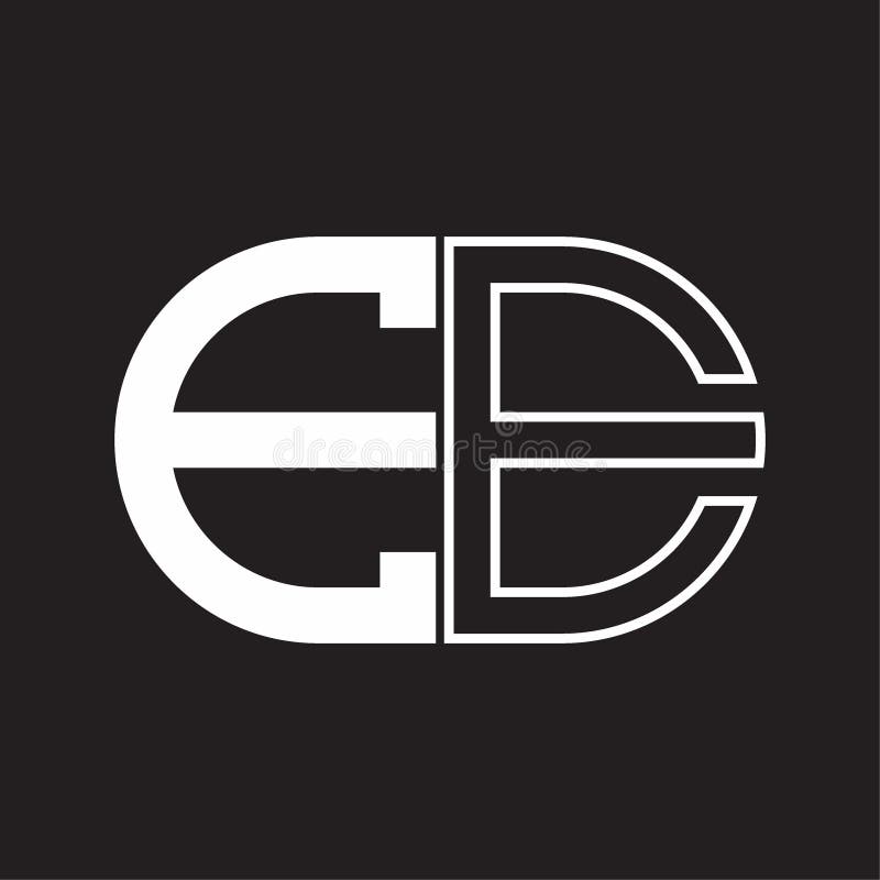 EE Letter Logo Monogram with Oval Shape Negative Space Design Template ...