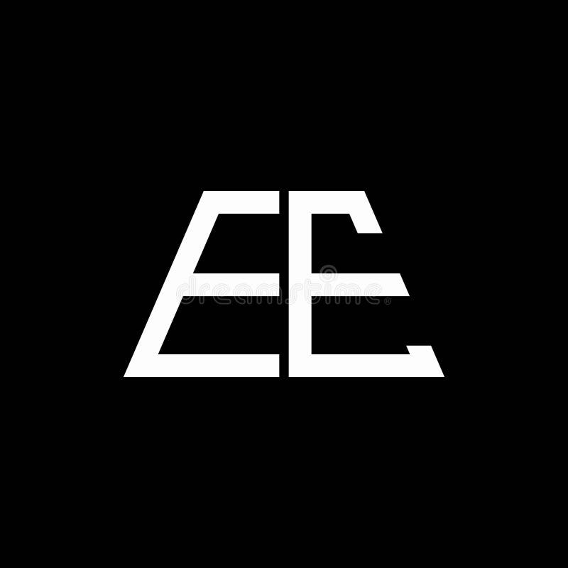EE Logo Abstract Monogram Isolated on Black Background Stock Vector ...