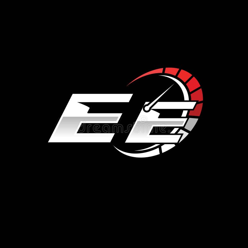 EE Logo Letter Speed Meter Racing Style Stock Vector - Illustration of ...