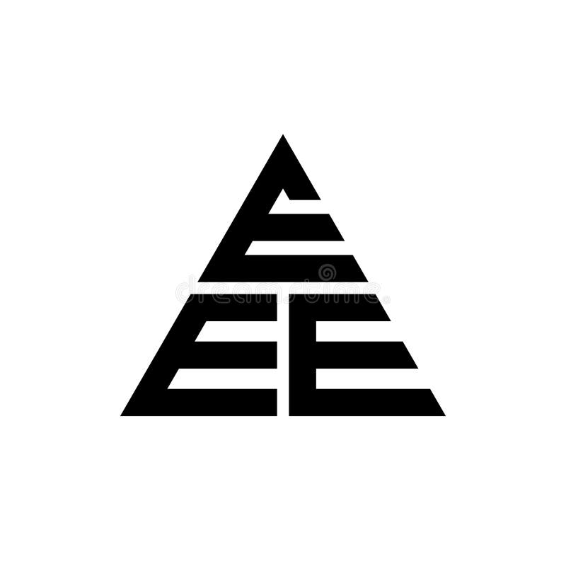 EEE Triangle Letter Logo Design with Triangle Shape. EEE Triangle Logo ...