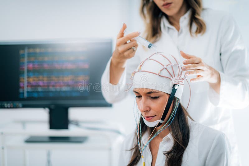 EEG Brainwave Scanning stock image. Image of health - 213617677