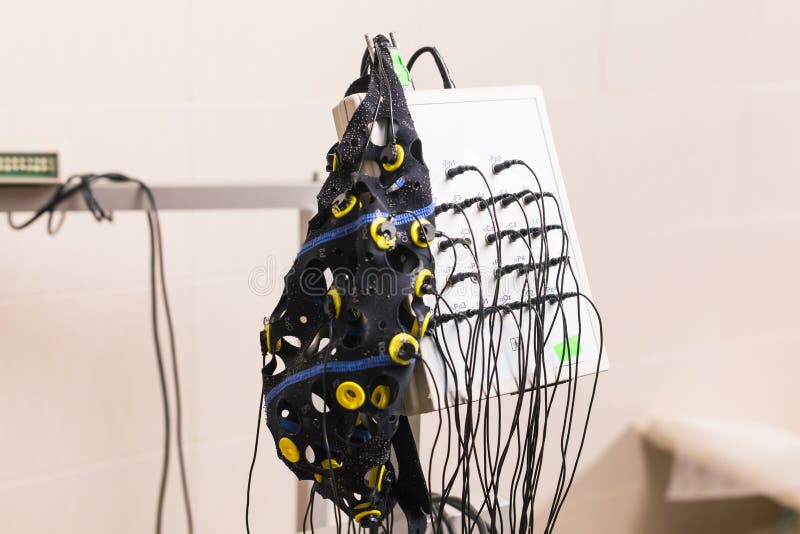 EEG or Electroencephalography Hardware Equipment in Clinic. Stock Image ...