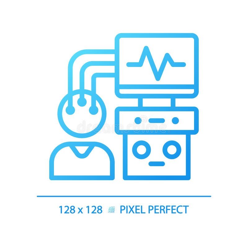 Eeg Machine Pixel Perfect Gradient Linear Vector Icon Stock Vector ...