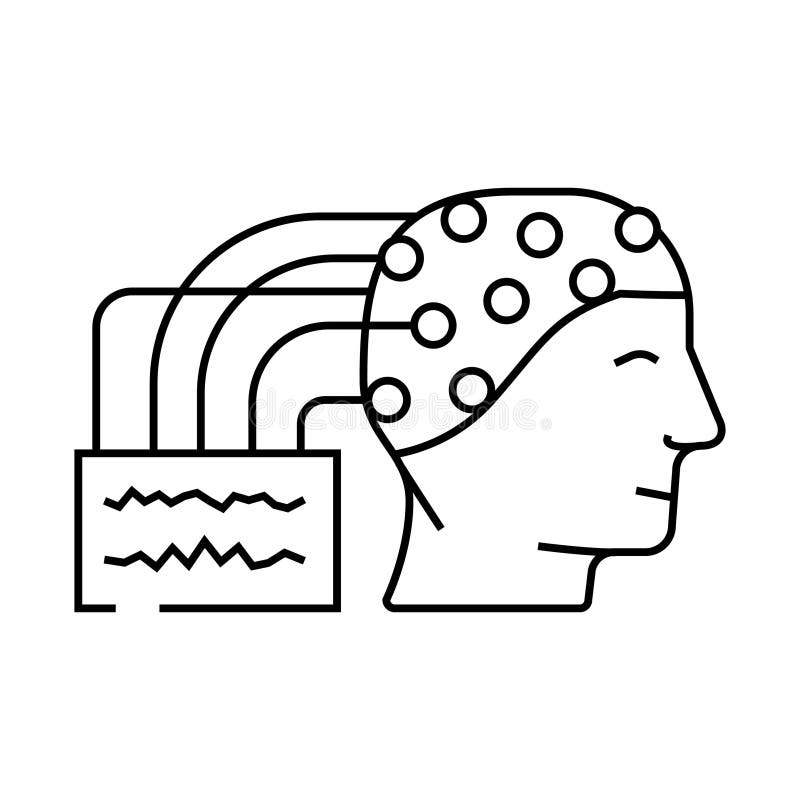 Eeg Monitoring Neuroscience Neurology Line Icon Vector Illustration ... Eeg Monitoring Neuroscience Neurology Line Icon Vector Illustration ...