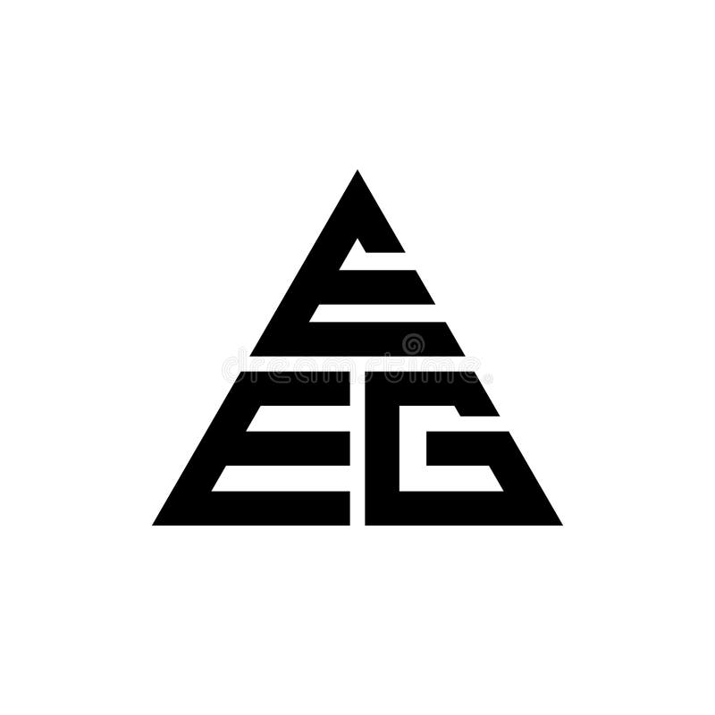 EEG Triangle Letter Logo Design with Triangle Shape. EEG Triangle Logo ...