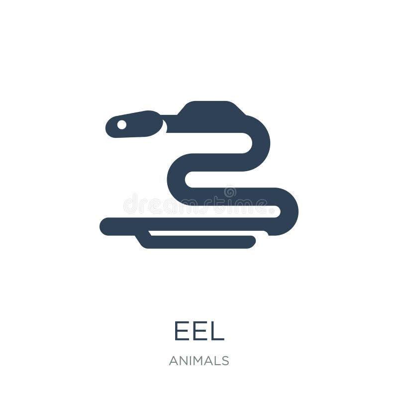 Eel Icon in Trendy Design Style. Eel Icon Isolated on White Background ...