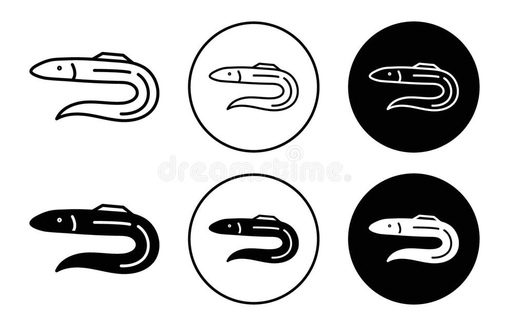 Eel icon stock vector. Illustration of calligraphy, symbol - 325374462