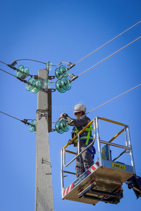 Eelectrician work editorial stock photo. Image of lights - 91033548