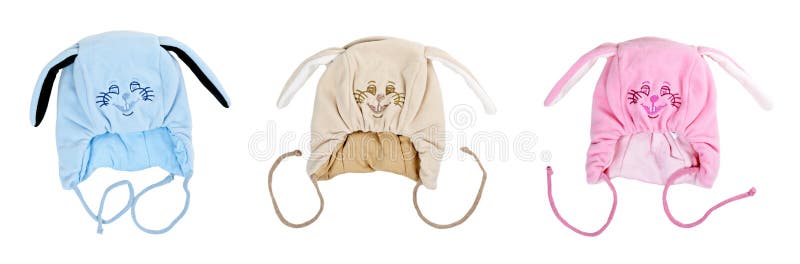 Een Collage Van De Hoeden Van De Drie Kinderen Stock Foto - Image of ...