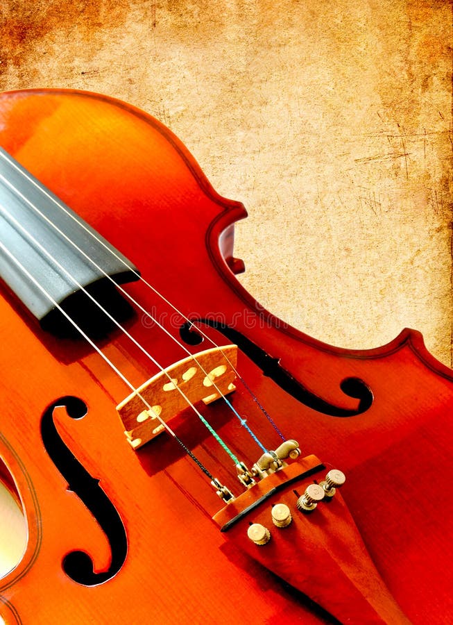 Een Deel Van Viool Op Grungedocument Stock Foto - Image of ...