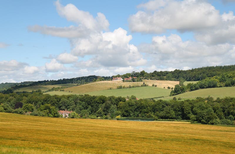 Een Engels Landelijk Landschap in De Heuvels Chiltern Stock Foto ...