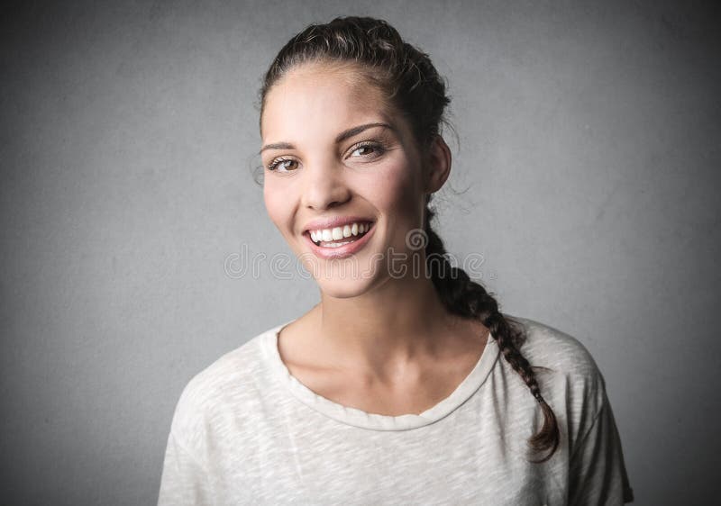 Een glimlach stock foto. Image of manier, schoonheid - 46947024